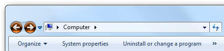 Change Windows 7 Explorer Navigation Buttons